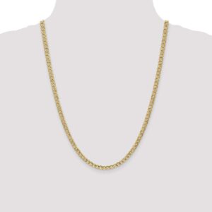 The Black Bow 4.3mm, 14K Yellow Gold, Hollow Curb Link Chain Necklace, 24 Inch