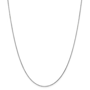 The Black Bow 0.95mm, 14k White Gold, Diamond Cut Cable Chain Necklace, 20 Inch