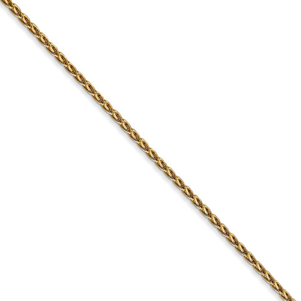 The Black Bow 1.5mm, 14k Yellow Gold, Solid Parisian Wheat Chain Necklace, 16 Inch