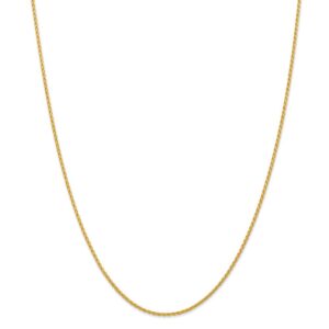 The Black Bow 1.5mm, 14k Yellow Gold, Solid Parisian Wheat Chain Necklace, 16 Inch