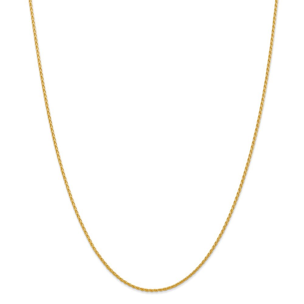 The Black Bow 1.5mm, 14k Yellow Gold, Solid Parisian Wheat Chain Necklace, 16 Inch