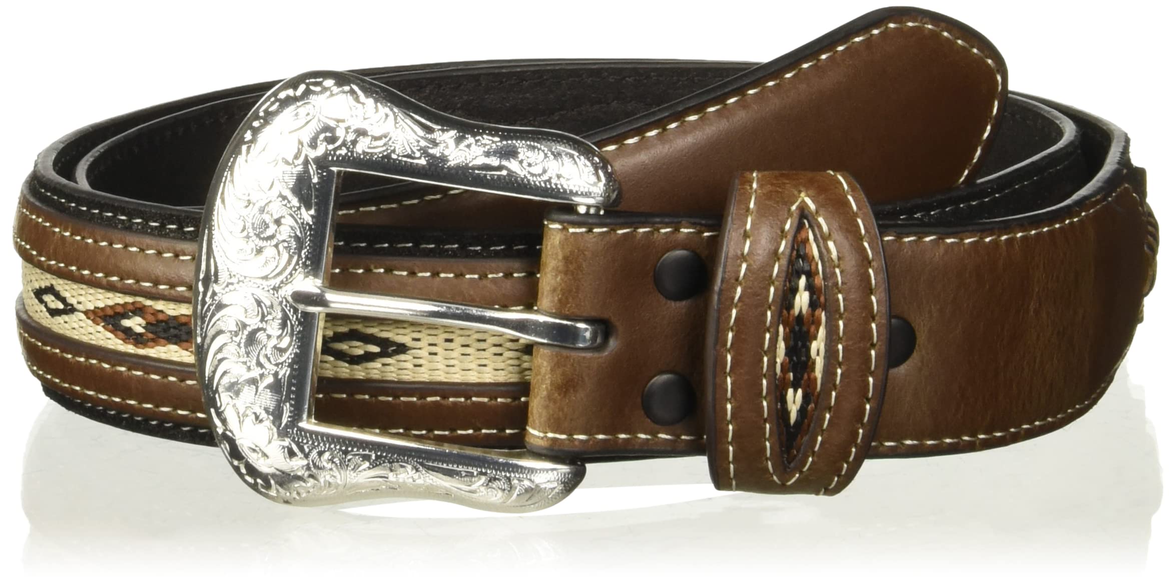 Nocona Belt Co. Men's Top Hand Black Middle Inlay, 40