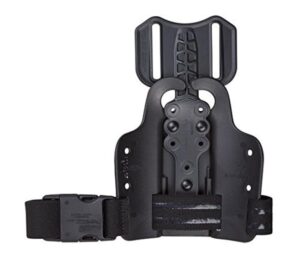 safariland drop flex adapter with single strap leg shroud for gun holsters, assembly polymer