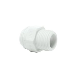 john guest pp011224w male connector, 3/8" od x 1/2" nptf (pack of 10)