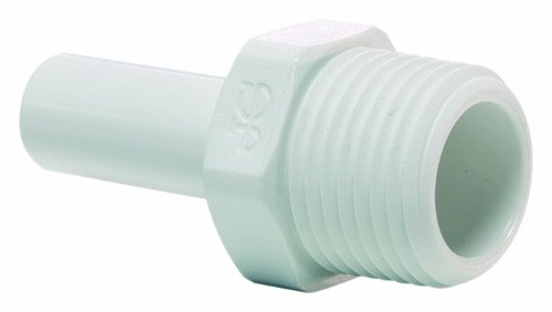 John Guest Speedfit PP050821W 1/4OD by 1/8NPTF Stem Adapter, 10-Pack