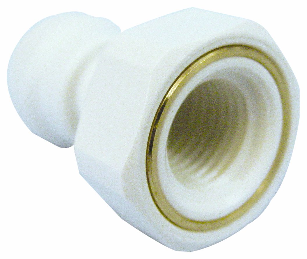 John Guest Speedfit PP451223W 3/8OD by 3/8NPTF Female Adapter, 10-Pack