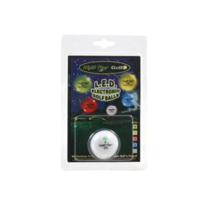 night flyer golf light up high visibility led golf ball, green (dng010)