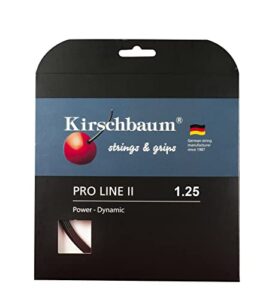 kirschbaum set pro line ii tennis string, 1.25mm/17-gauge, black