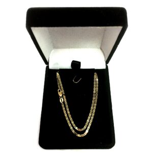 Jewelry Affairs 14k Yellow Real Gold Mariner Link Chain Necklace, 1.7mm (20.0 Inches)