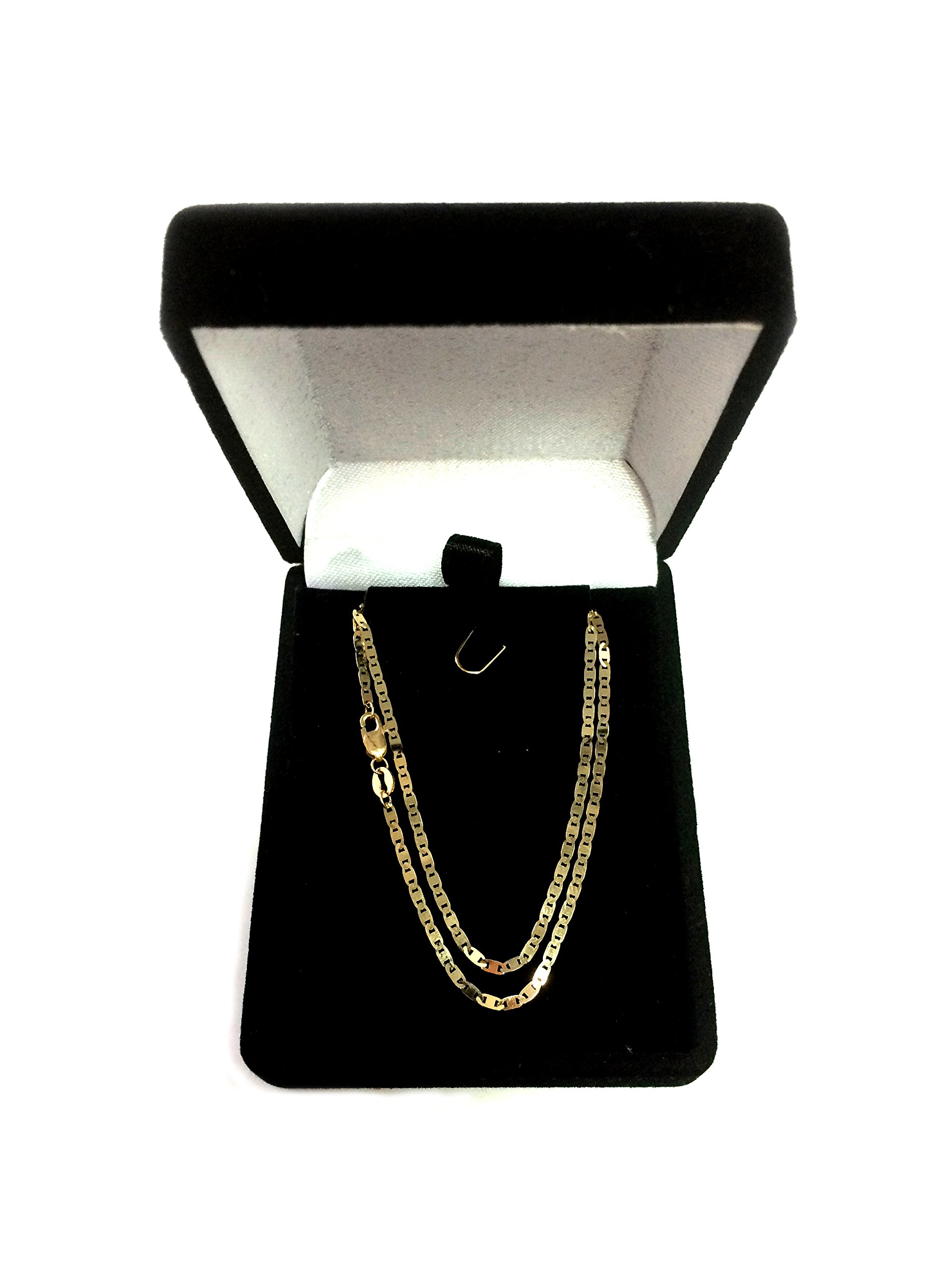 Jewelry Affairs 14k Yellow Real Gold Mariner Link Chain Necklace, 1.7mm (20.0 Inches)