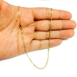 Jewelry Affairs 14k Yellow Real Gold Gourmette Chain Necklace, 1.5mm, 24"