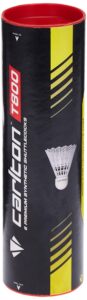 carlton t-800 badminton shuttle, medium speed, white(tube of 6 shuttles)