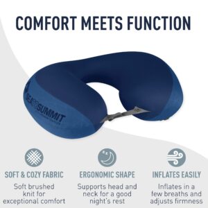 Sea to Summit Aeros Premium Traveller Inflatable Neck Pillow, Navy Blue