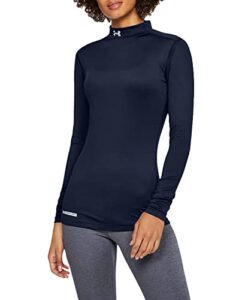 under armour women's ua coldgear® authentic mock xl black