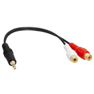 cmple - 3.5mm mini plug to 2 rca jack gold plated y adapter, 3.5mm male to 2 rca female jack stereo audio cable, 3.5mm s