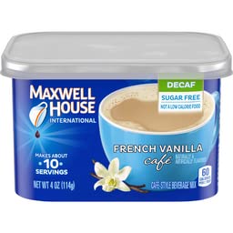 Maxwell House International Coffee Decaf Sugar Free French Vanilla Caf?, 4-Ounce Cans (Pack of 6)