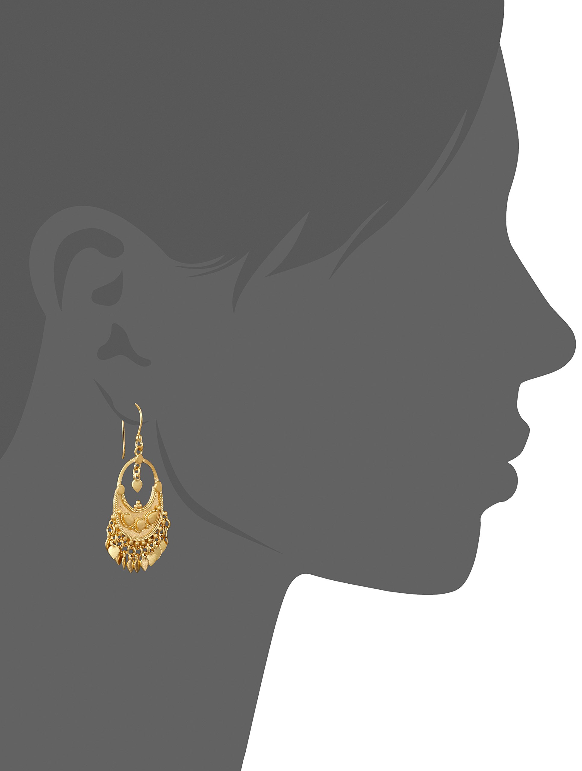 Gold Petal Chandelier Earrings