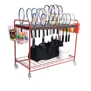 bsn sports racquet storage cart