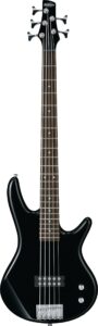 ibanez 5 string bass guitar, right, black (gsr105exbk)