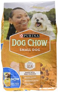 little bites purina dog chow for small breed dog food dry recipe, with real chicken and beef - 4 lb. bag packaging may vary