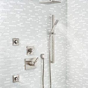 Delta Faucet Vero 3-Setting Shower Handle Diverter Trim Kit, Diverter Valve Trim Kit Brushed Nickel, 3 Way Shower Diverter, Delta Diverter Trim, Stainless T11853-SS (Valve Not Included)