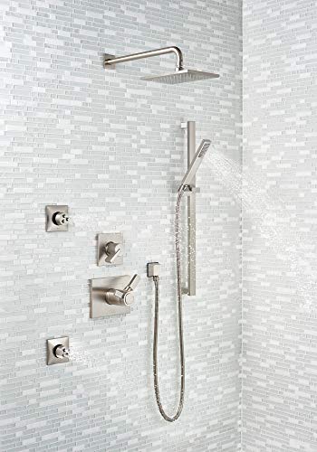 Delta Faucet Vero 3-Setting Shower Handle Diverter Trim Kit, Diverter Valve Trim Kit Brushed Nickel, 3 Way Shower Diverter, Delta Diverter Trim, Stainless T11853-SS (Valve Not Included)