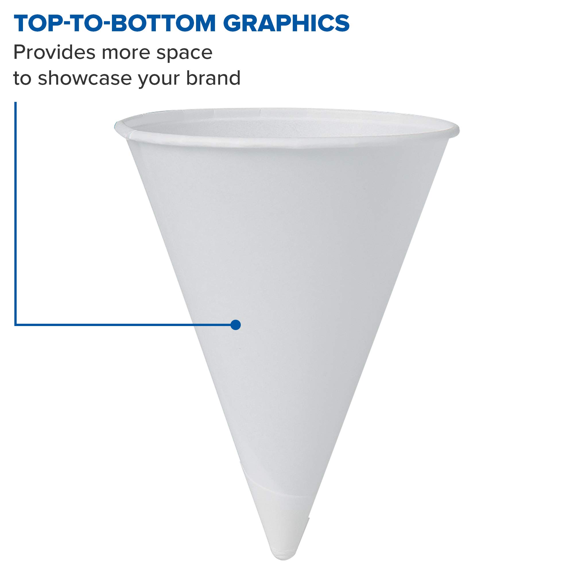 Solo 42RCP-2050 4.25 oz White Paper Cone Cups (Case of 5000)