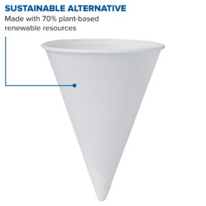 Solo 42RCP-2050 4.25 oz White Paper Cone Cups (Case of 5000)