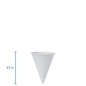 Solo 42RCP-2050 4.25 oz White Paper Cone Cups (Case of 5000)