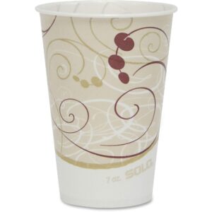 solo r7n-j8000 7 oz symphany waxed paper cold cup (case of 2000), beige, 3.7"