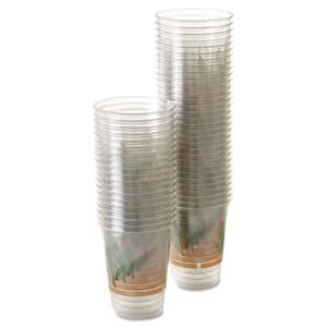 Dart RTP16DBARE 16 oz Bare Printed Clear RPET Plastic Cup (Case of 1000)