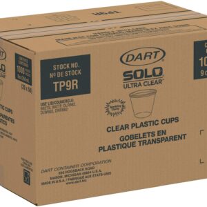 Solo 9 oz Ultra Clear Squat PET Cold Cup, TP9R (1,000 Count)