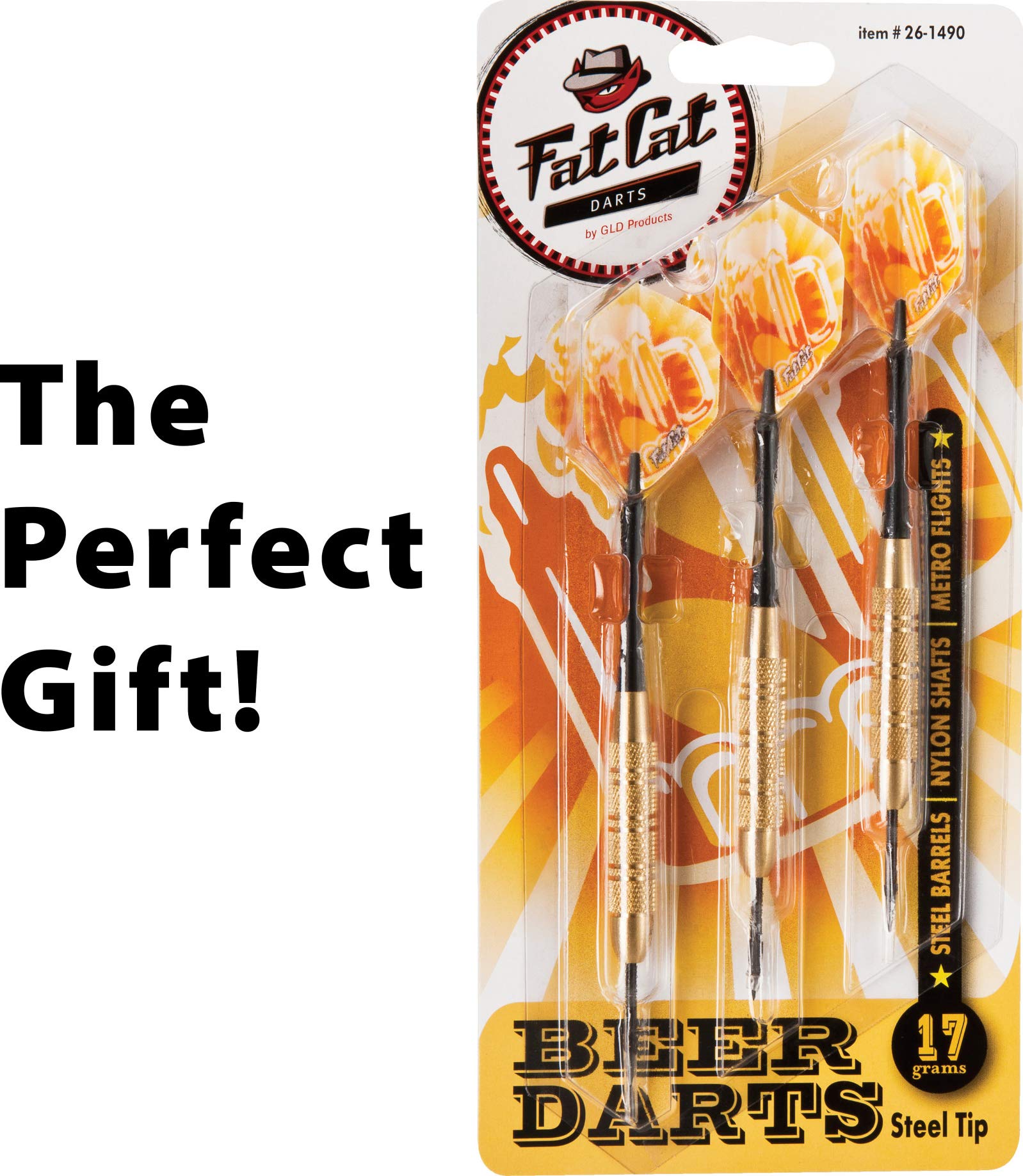 Fat Cat Beer Mug Steel Tip Darts, 17 Grams