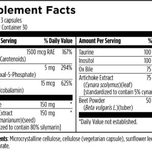 Designs for Health LV-GB Complex - Liver Detox Supplements for Gallbladder Support with Milk Thistle, Artichoke, Vitamins + Ox Bile - Supports Bile Flow + Toxin Elimination (90 Capsules)