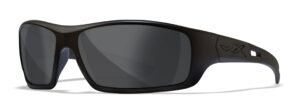 wiley x slay sunglasses, safety glasses for men and women, uv eye protection for shooting, fishing, biking, and extreme sports, matte black frames, grey tinted lenses ballistic rated