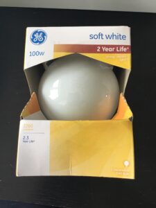 ge decorative g40 globe bulb 100w 1260 lumens med base white