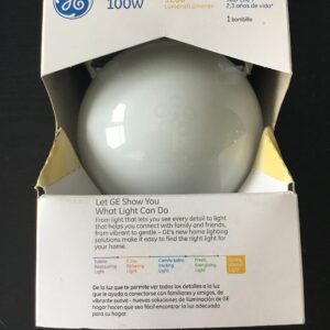 Ge Decorative G40 Globe Bulb 100W 1260 Lumens Med Base White