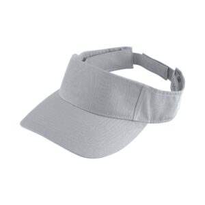 augusta sportswear mens 6225 visor, silver grey