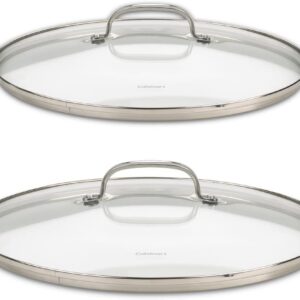 Cuisinart 71-2228CG Chef's Classic Stainless 2-Piece Glass Lid Set,9" & 11" Glass covers