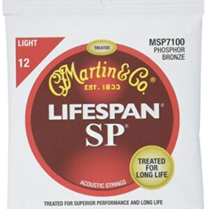 Martin SP 7100 Phosphor Bronze Lifespan Coated Acoustic Strings Light