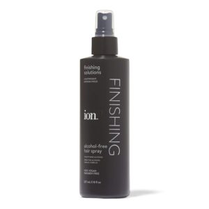 ion alcohol-free finishing hair spray, 8oz, lightweight, medium hold, anti-frizz hairspray, vegan