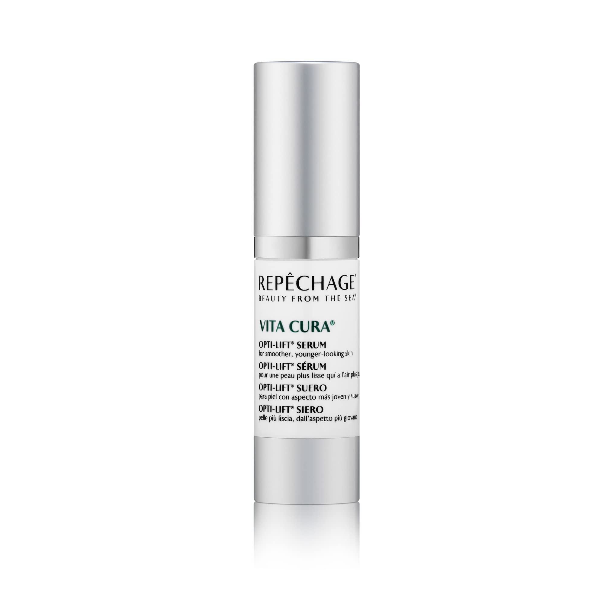 Repechage Vita Cura Opti-Lift Serum - Anti Aging Eye Contour Lifting Effect to Smooth Out Look of Wrinkles and Crow's Feet with Almond Protein, Seaweed Extracts, and Peptides, 15ml /0.5fl oz.