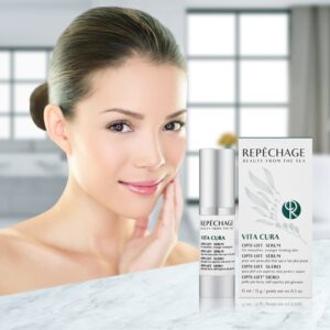 Repechage Vita Cura Opti-Lift Serum - Anti Aging Eye Contour Lifting Effect to Smooth Out Look of Wrinkles and Crow's Feet with Almond Protein, Seaweed Extracts, and Peptides, 15ml /0.5fl oz.