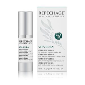 Repechage Vita Cura Opti-Lift Serum - Anti Aging Eye Contour Lifting Effect to Smooth Out Look of Wrinkles and Crow's Feet with Almond Protein, Seaweed Extracts, and Peptides, 15ml /0.5fl oz.