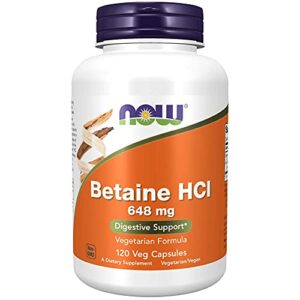 now foods betaine hcl, 120 count