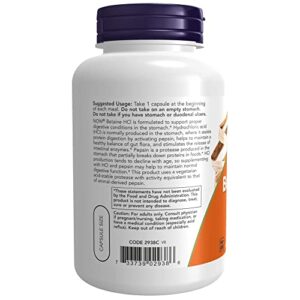 NOW FOODS Betaine Hcl, 120 Count