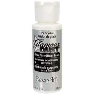 decoart glamour dust 2-ounce ice crystal glitter paint