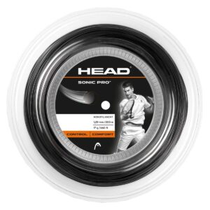 head sonic pro tennis racket string 660' reel - 16 gauge monofilament racquet string, black