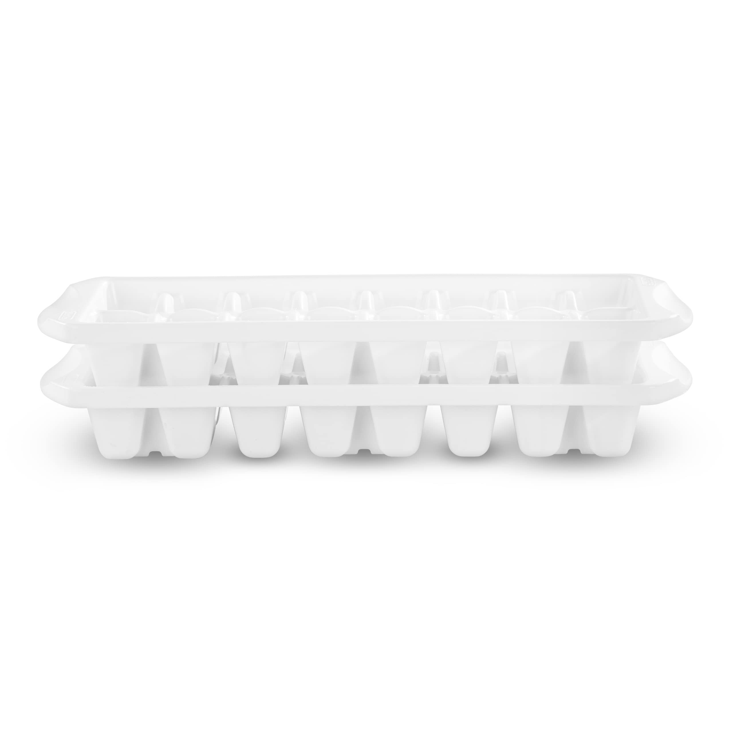 Sterilite Stacking Ice Cube Tray, Save Space and Stack Trays in Freezer - White, 12-Pack