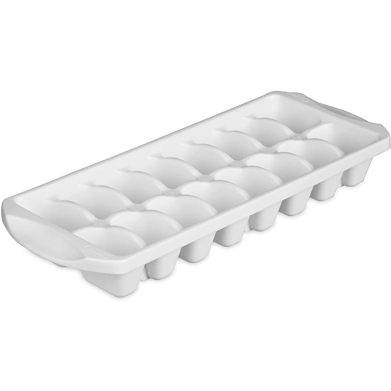 Sterilite Stacking Ice Cube Tray, Save Space and Stack Trays in Freezer - White, 12-Pack